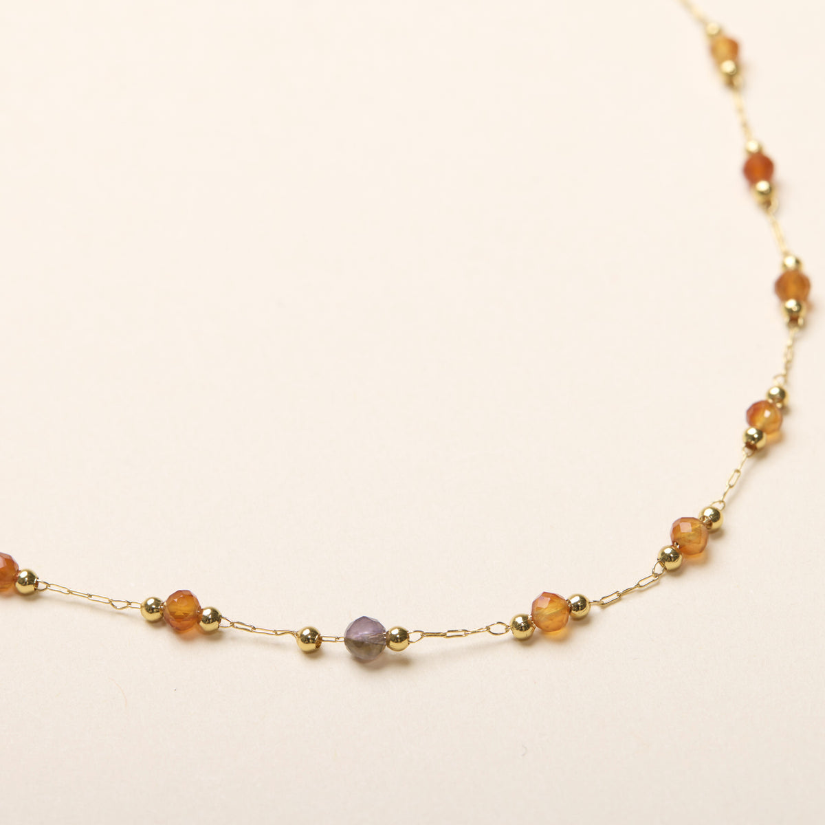 Natural Stone Bobble Necklace – Shapes Studio